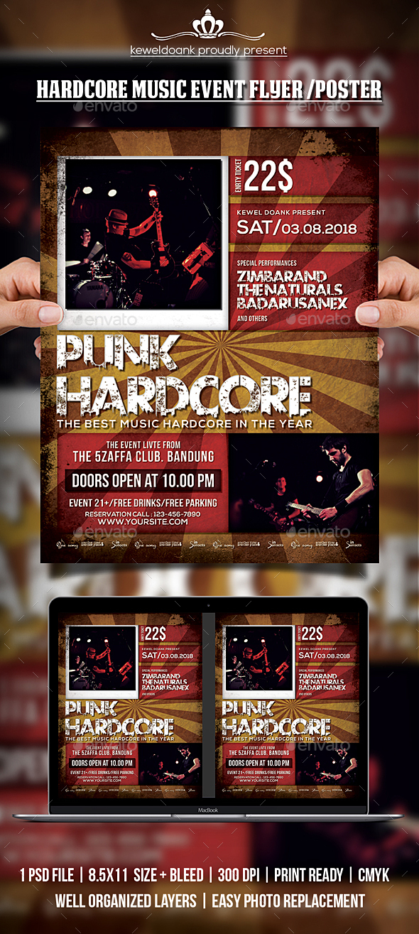 Hardcore Music Event Flyer / Poster by keweldoank | GraphicRiver