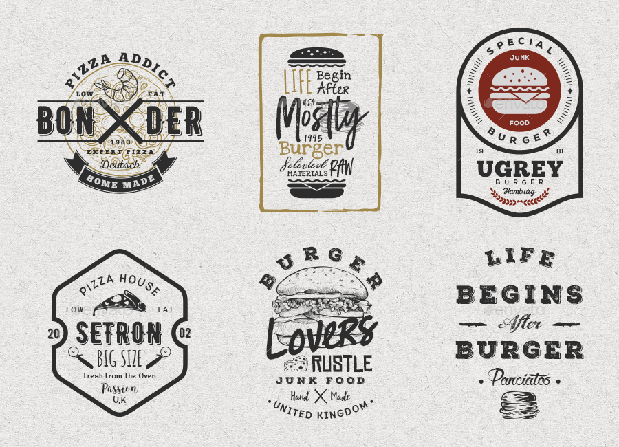 Fast Food Logo & Badge, Web Elements | GraphicRiver