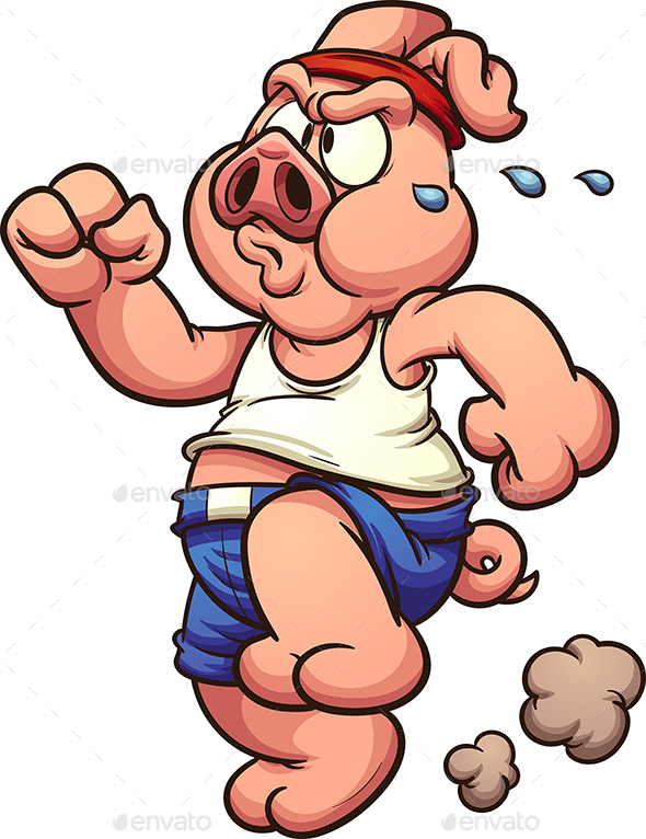 Exercising Pig by memoangeles | GraphicRiver