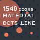 1540 Material Dots Line Icons, Icons | GraphicRiver