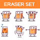 Eraser Set, Vectors | GraphicRiver