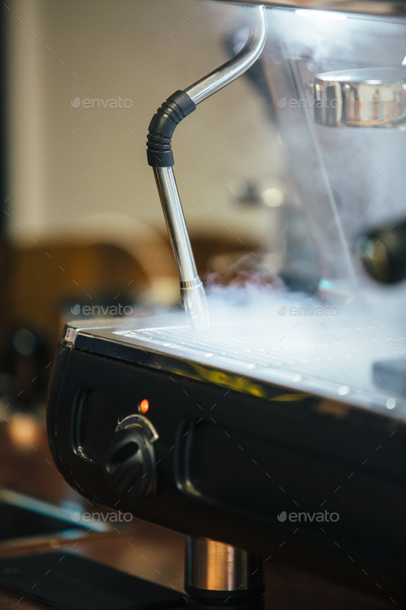 Steel steam wand detail Stock Photo by Click_and_Photo | PhotoDune