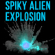 Bluish Spiky Alien Explosion, Motion Graphics | VideoHive