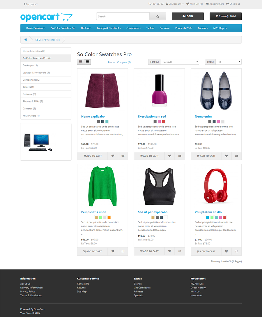 Color Swatches Pro Module for OpenCart 3 & 2.3.x by opencartworks ...