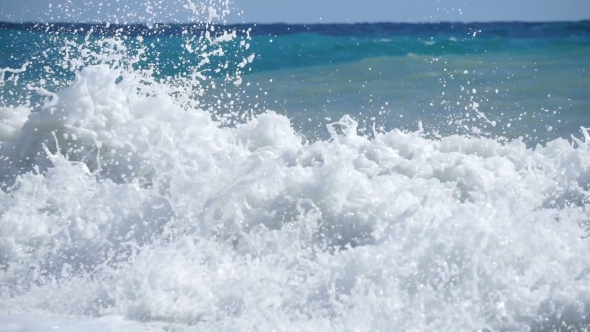 Sea Surface Shot with Static Cam, Beautiful Waves, Seamless Loop, High ...