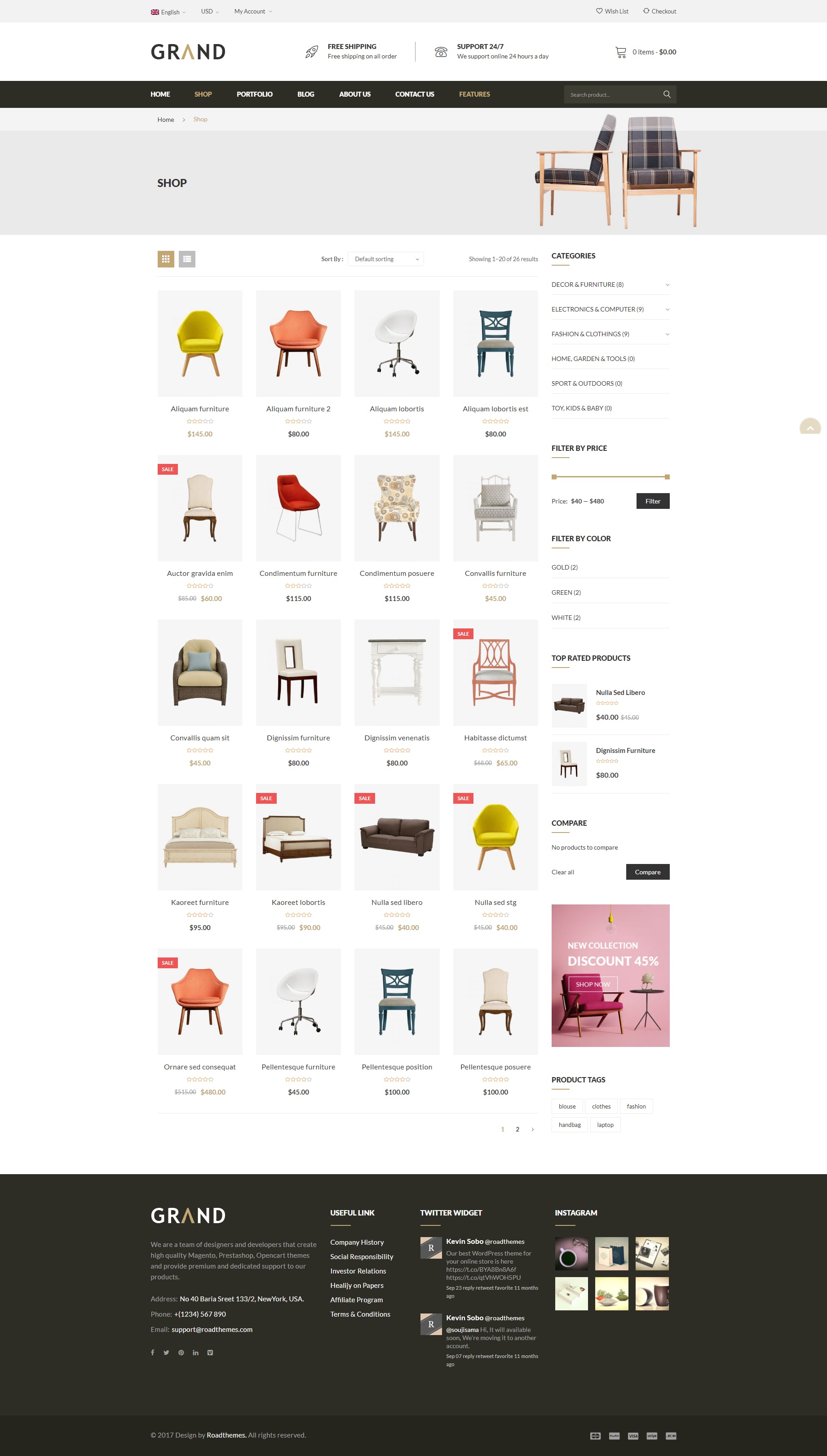 Grand - Responsive Furniture WooCommerce WordPress Theme by roadthemes