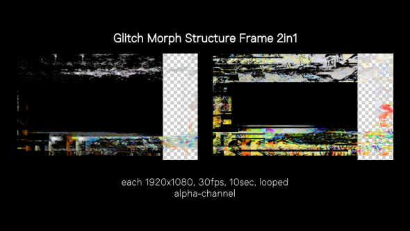 Glitch Morph Structure Frame 2in1, Motion Graphics | VideoHive
