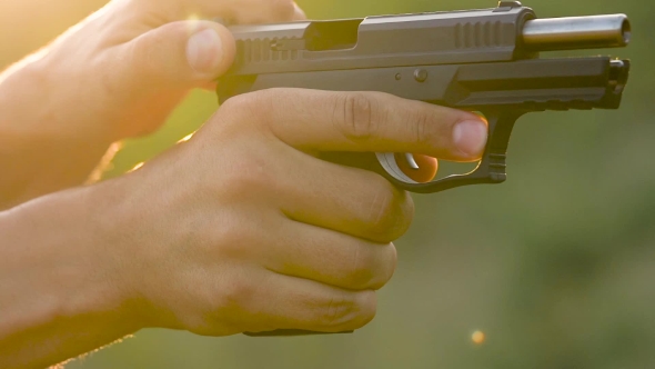 Gun Is Shot, Stock Footage | VideoHive