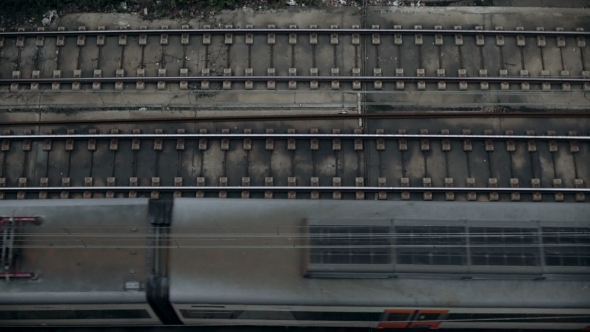 Top View on Trains, Stock Footage | VideoHive