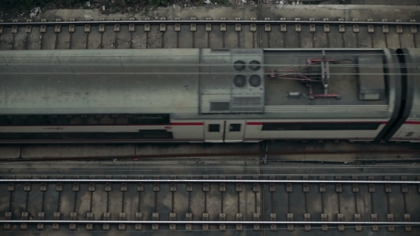 Top View on Trains, Stock Footage | VideoHive