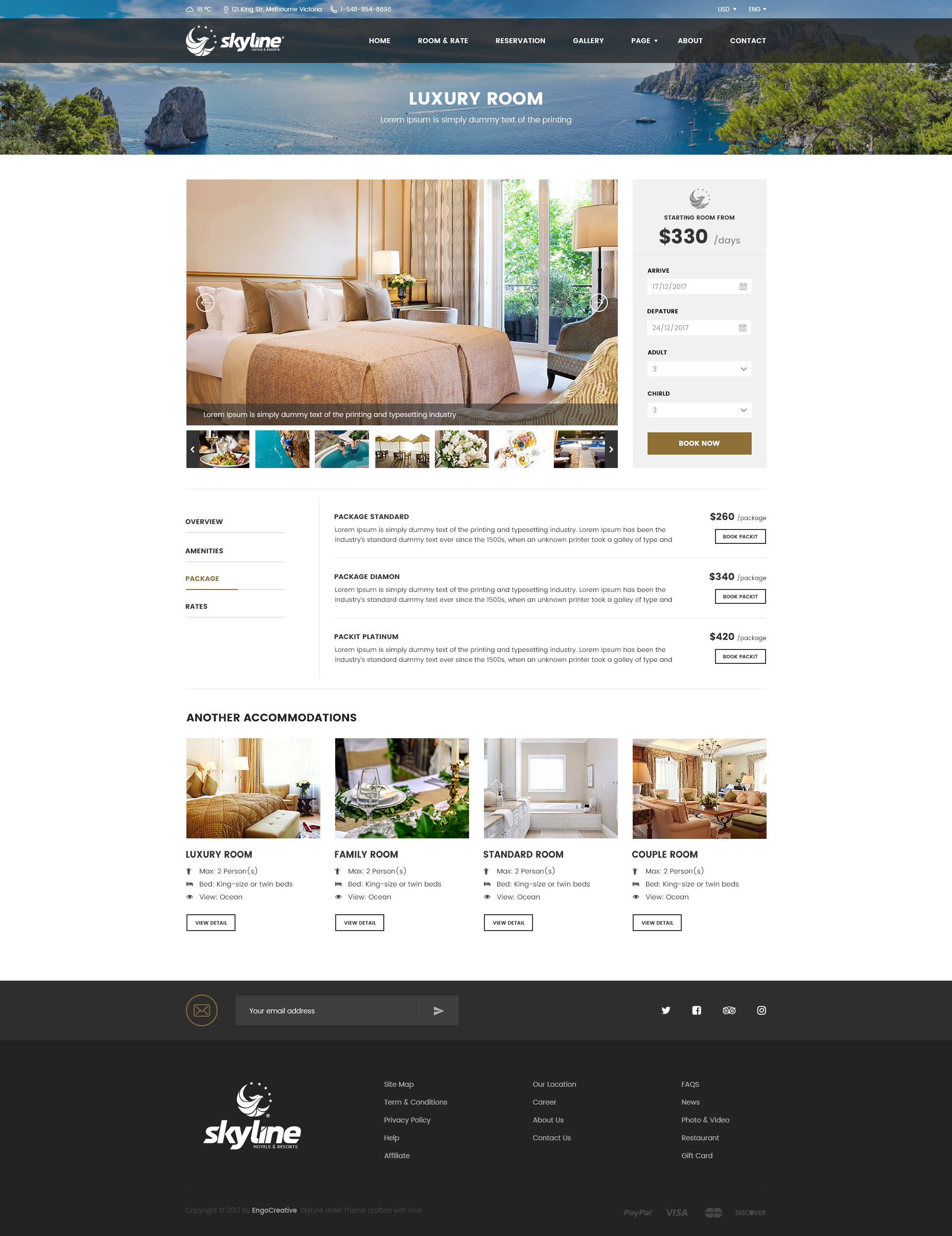 SkyLine - Hotel Booking PSD Template by Sumo-Theme | ThemeForest