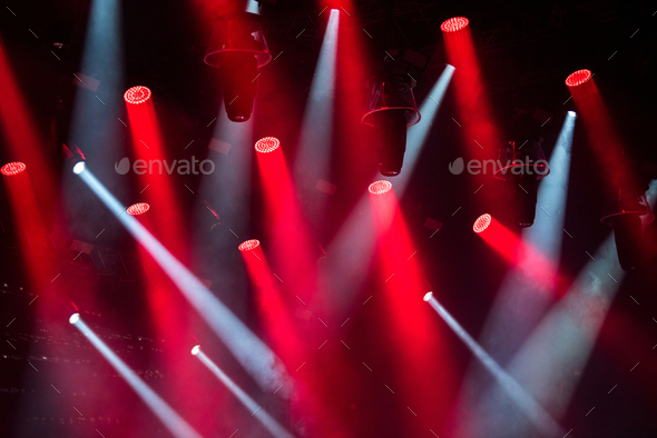 Bright stage lights during a live concert Stock Photo by salajean ...