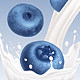 Blueberry in Milk Splash, Vectors | GraphicRiver
