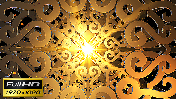 Abstract Gold Ornament Loop Background, Motion Graphics | VideoHive