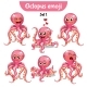 Set of Octopus Characters Set 1, Vectors | GraphicRiver