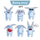 Set of Rabbit Characters Set 4, Vectors | GraphicRiver
