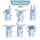 Set of Rabbit Characters Set 3, Vectors | GraphicRiver