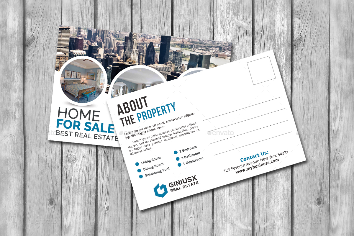 Real Estate Post Card, Print Templates | GraphicRiver