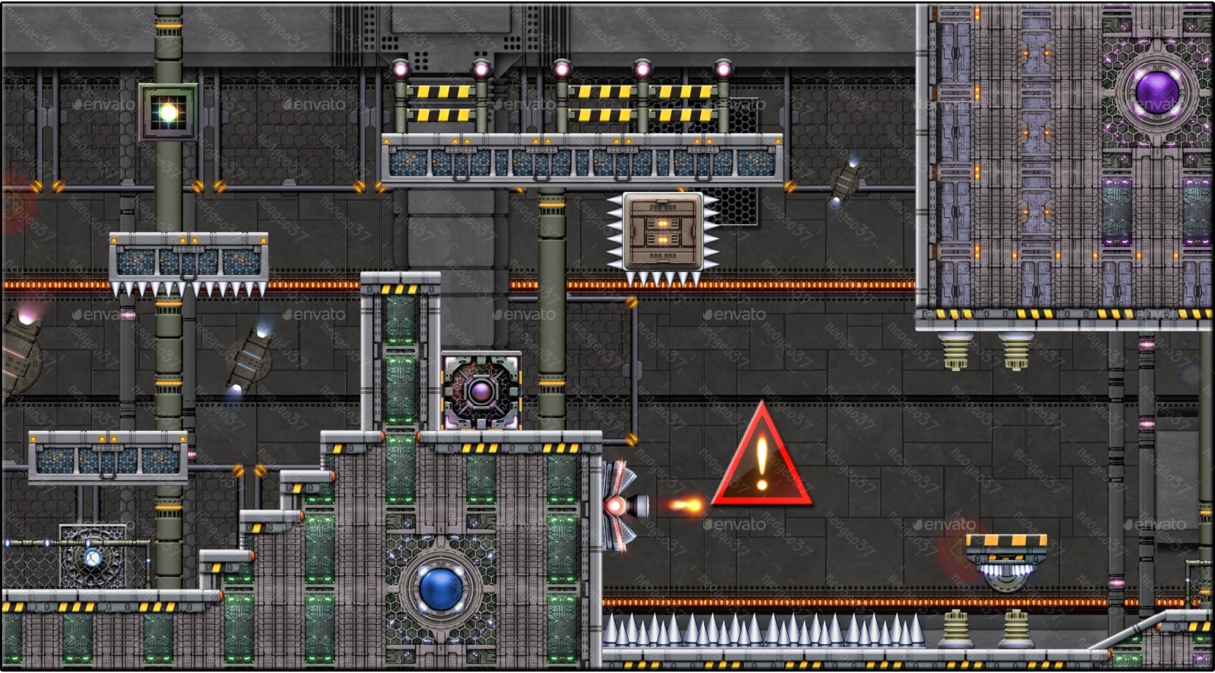 Sci-fi Platform Tileset, Game Assets | GraphicRiver