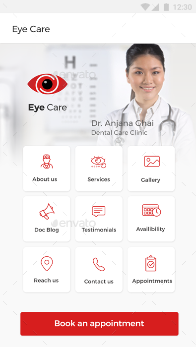 Online Doctor Appointment Booking App UI| Eye Doctor Appointment App UI ...