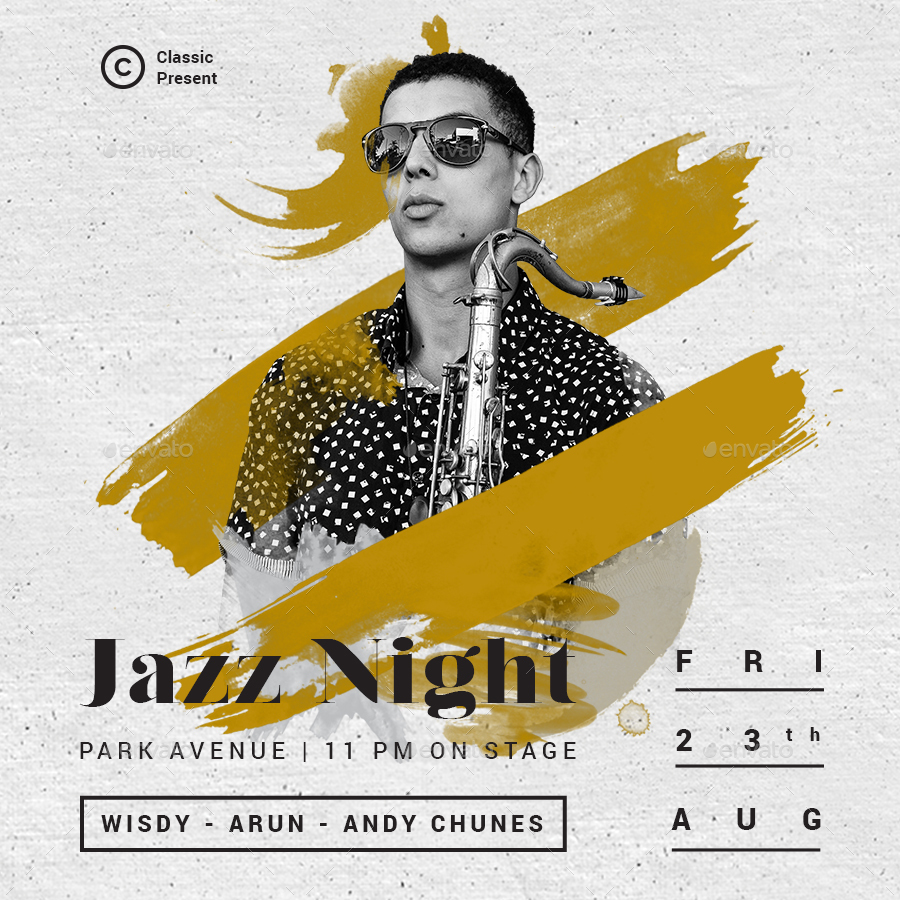Multipurpose Jazz Music Splash Templates, Print Templates | GraphicRiver