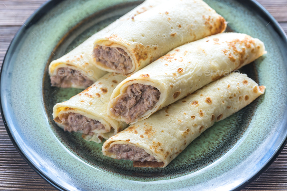 Crepes with tuna Stock Photo by Alex9500 | PhotoDune