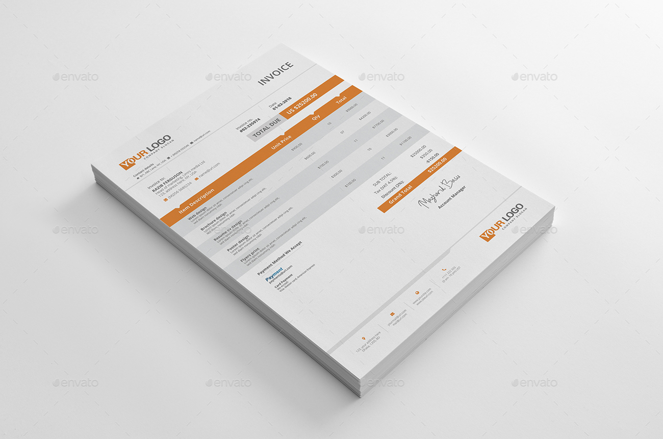 Invoice, Print Templates | GraphicRiver