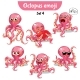 Vector Set of Cute Octopus Characters. Set 4, Vectors | GraphicRiver