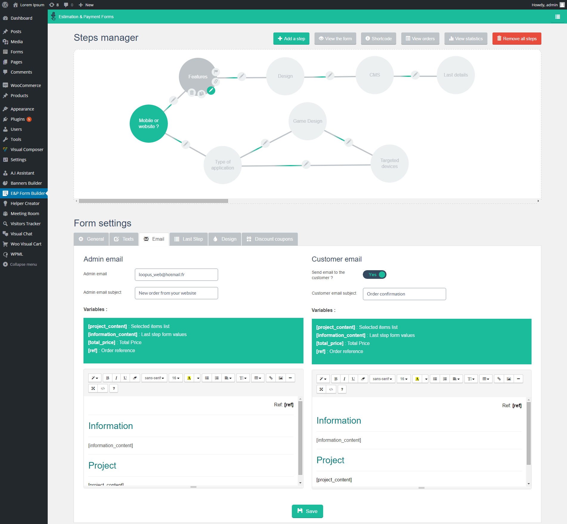 WP Cost Estimation & Payment Forms Builder by loopus | CodeCanyon