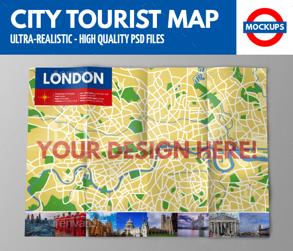 City Tourist Map Mockup, Graphics | GraphicRiver