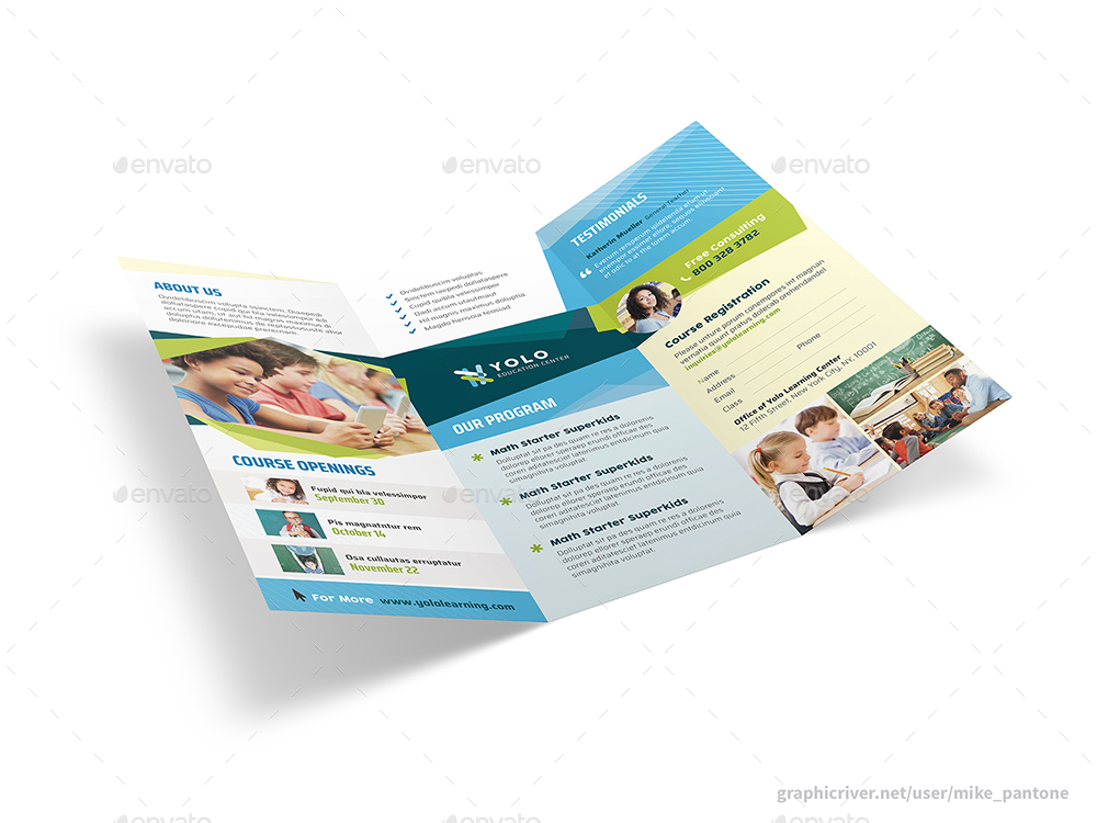 Education Trifold Brochure 10, Print Templates | GraphicRiver