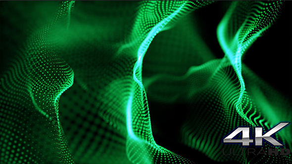 New Green Abstract Particles Loop, Motion Graphics | VideoHive