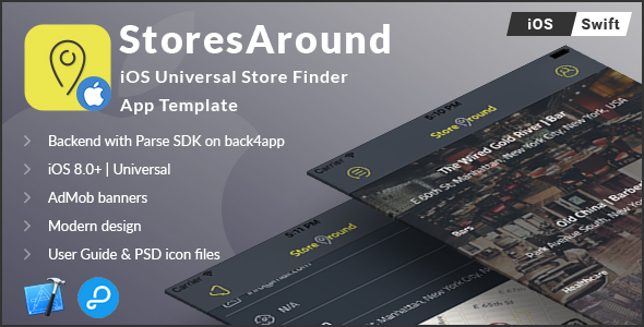 StoresAround | iOS Universal Store Finder App Template (Swift) by cubycode
