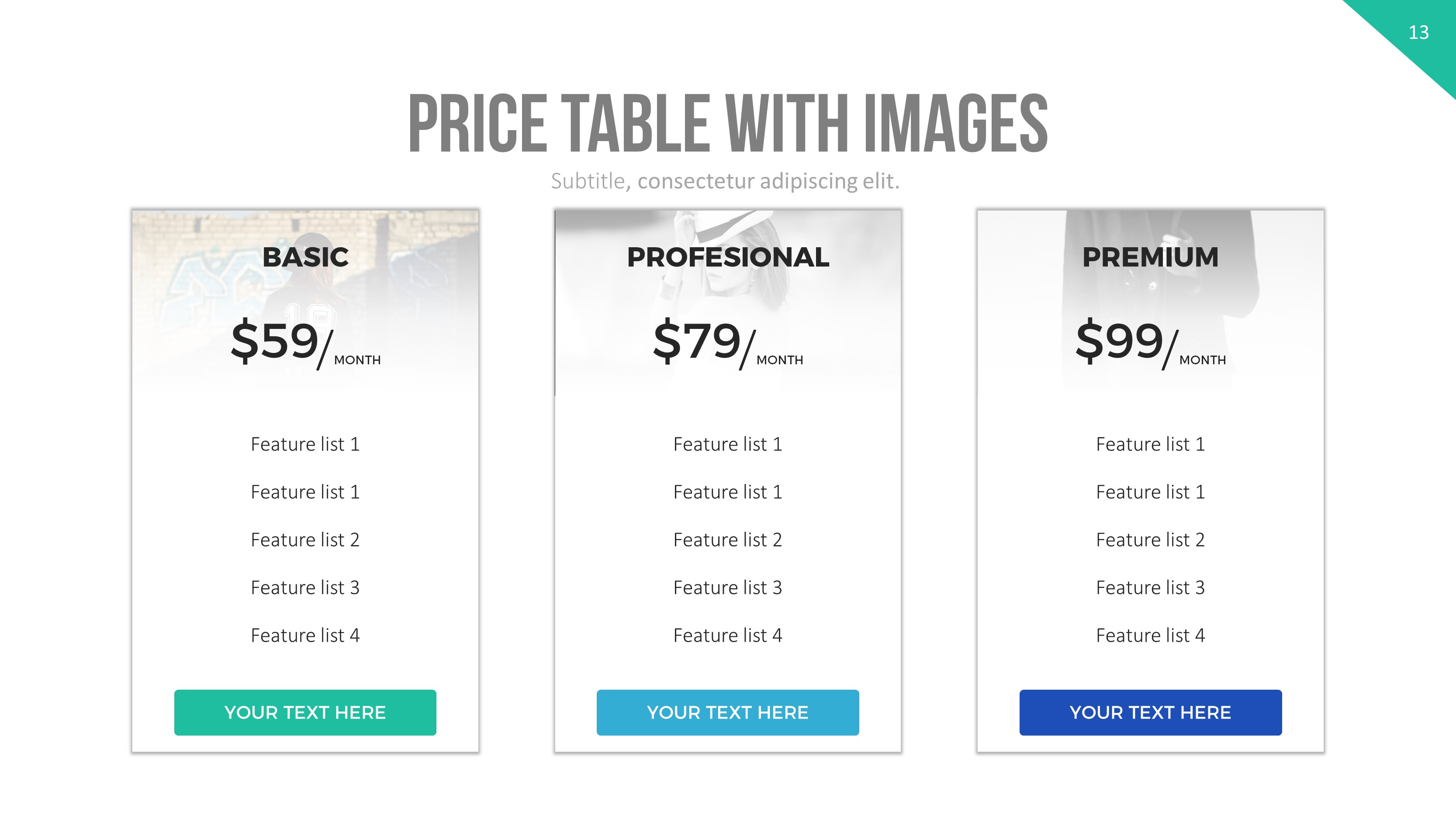 Price Table PowerPoint Template, Presentation Templates | GraphicRiver