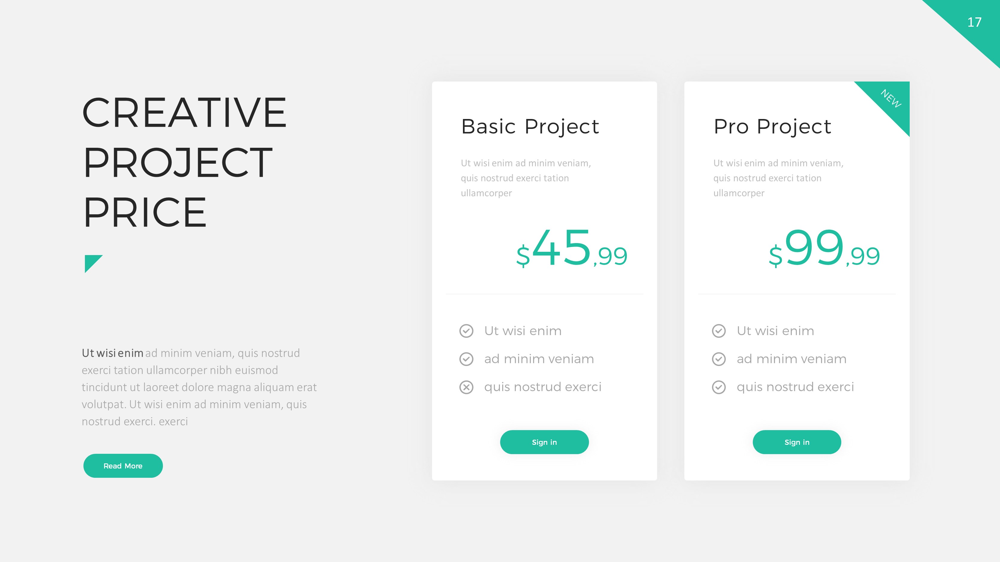 Price Table PowerPoint Template, Presentation Templates | GraphicRiver