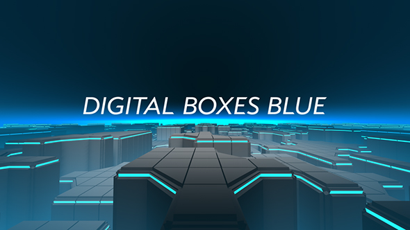 Digital Boxes Blue, Motion Graphics | VideoHive