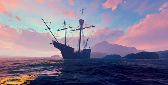 Sship At Sunset, Motion Graphics | VideoHive