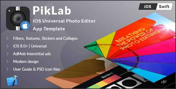 PikLab | iOS Universal Photo Editor App Template (Swift) by cubycode