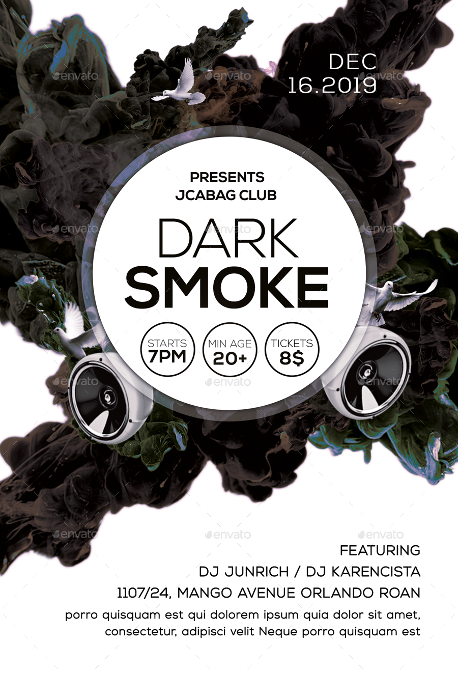 Dark Smoke Flyer by jcabague | GraphicRiver