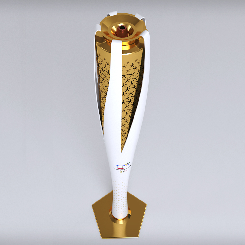 Pyeongchang 2018 Olympic Games Torch low poly by kr3atura | 3DOcean