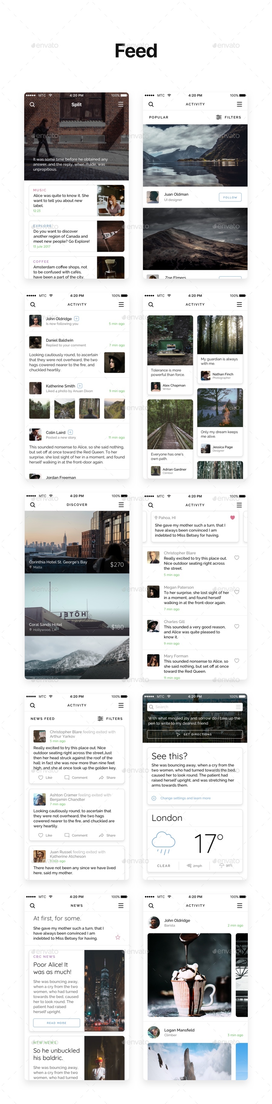 Split iOS UI Kit, Web Elements | GraphicRiver