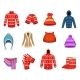 Vector Illustrations of Winter Clothes Collection, Vectors | GraphicRiver