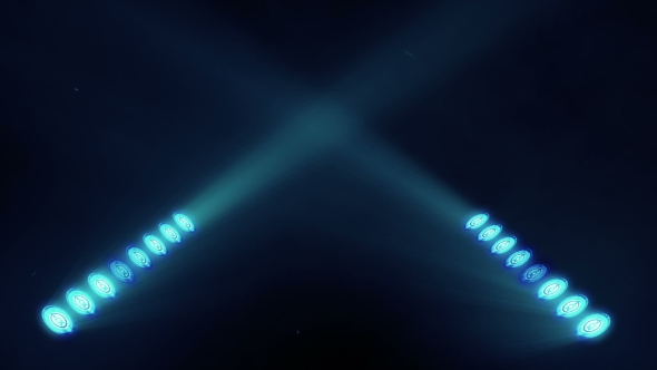 Bright Stage Lights Flashing in Blue Color, Motion Graphics | VideoHive