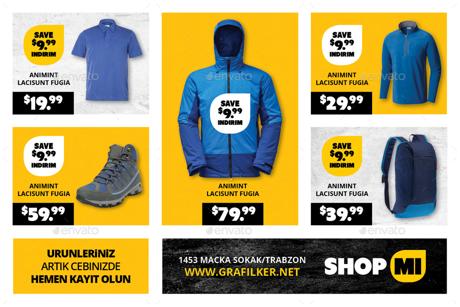 Shopping Product Postcard Templates, Print Templates | GraphicRiver