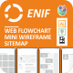 Enif - Web Flowchart, Mini Wireframes or Sitemap, Infographics ...