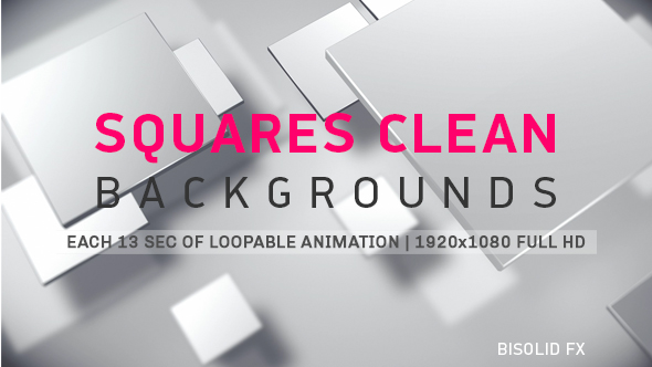 Squares Clean Backgrounds, Motion Graphics | VideoHive