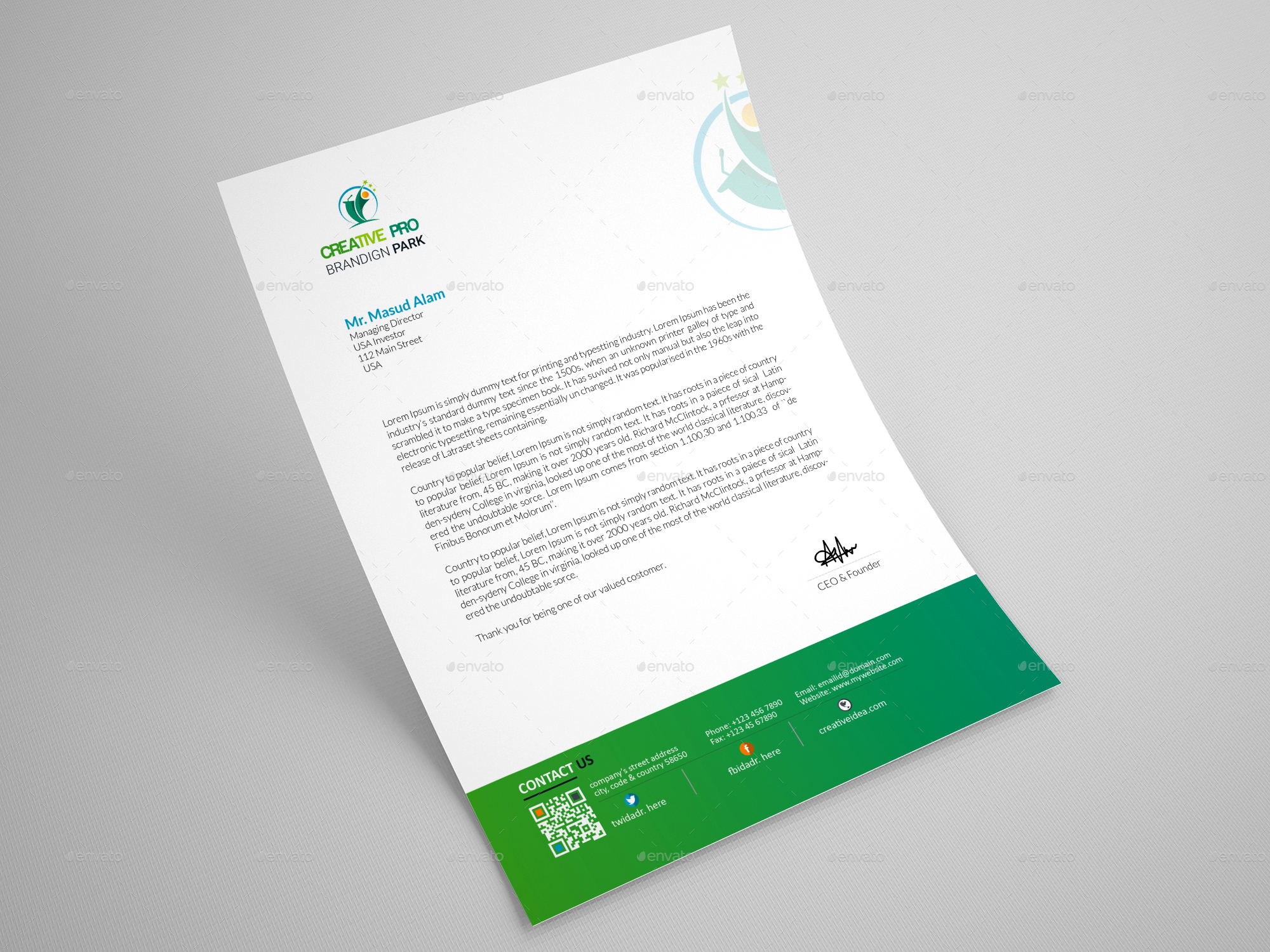Creative Letterhead Both Side, Print Templates | GraphicRiver