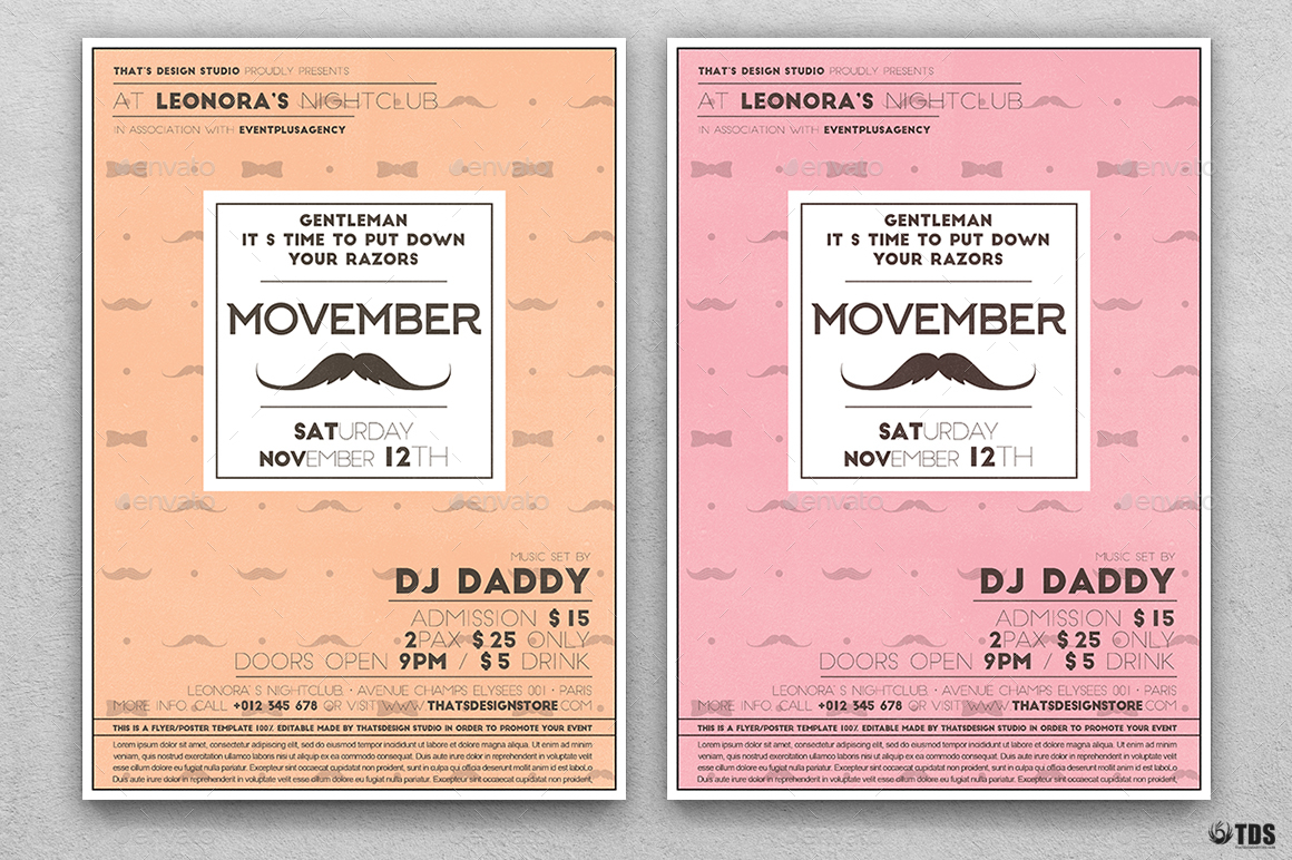Movember Flyer Template V2 by lou606 | GraphicRiver