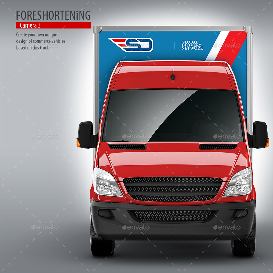 Business Van Truck city delivery Mock-Up, Graphics | GraphicRiver