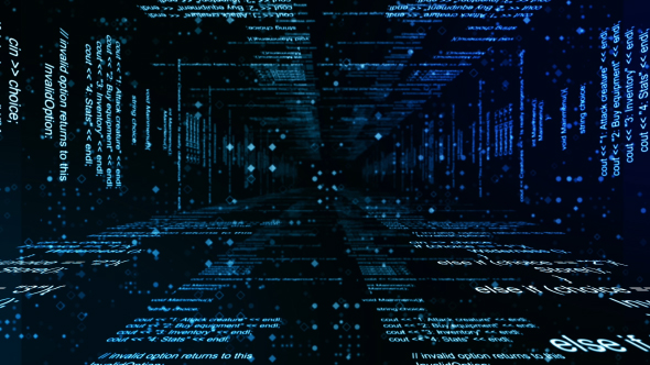 Abstract Blue Coding Wall, Motion Graphics | VideoHive